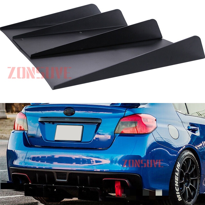 For Subaru WRX STI Rear Diffuser Bumper Lip Spoiler Splitter Shark Fin ...