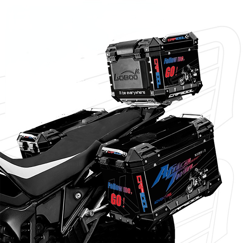 Side Aluminum Box Panniers Sticker Motorcycle Decal FOR Honda CRF1100L ...