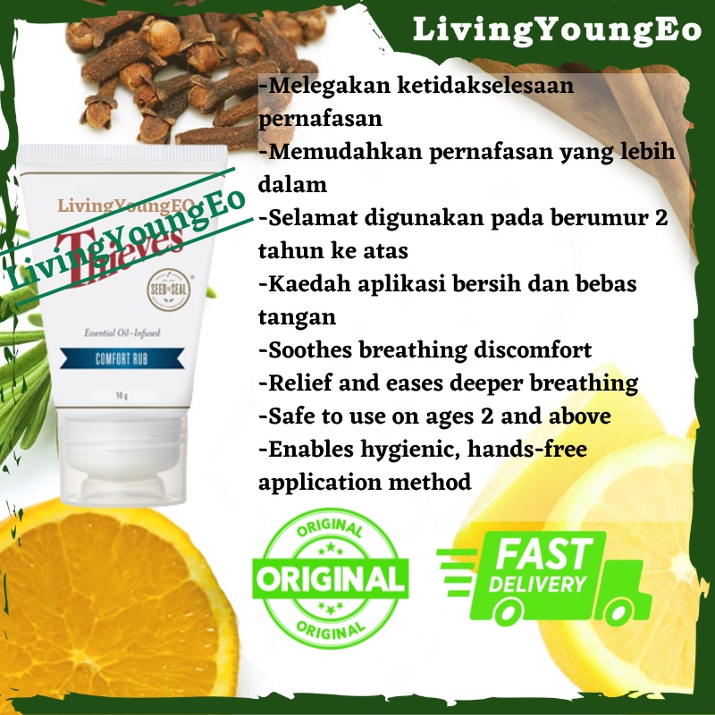 Young Living Thieves Comfort Rub Chest Rub 50g Made With Pure Essential ...