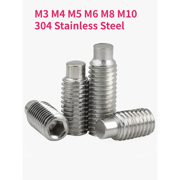 M3 M4 M5 M6 M8 M10 304 Stainless Steel Hex Hexagon Socket Set Screw ...