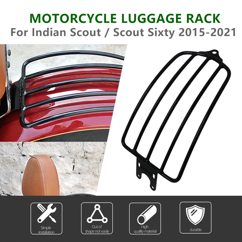 Black Solo Seat Luggage Rear Fender Rack Fits for Indian Scout / Scout ...