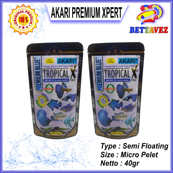 Akari TROPICAL XPERT Pellets PREMIUM BLUE 40GR TROPICAL Fish Pellets ...