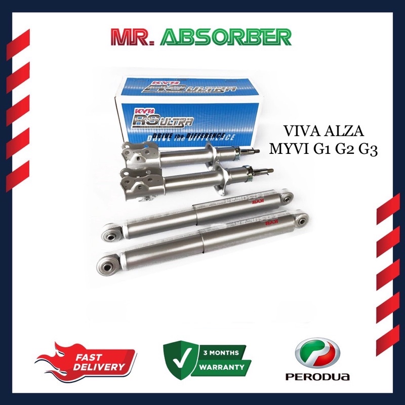 ABSORBER KYB RS ULTRA VIVA MYVI ALZA VELOZ OLD NEW BEST ICON MG3 ...