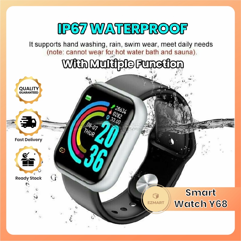 Smart Bracelet Watch Y68 Tracker Digital Heart Jam Tangan Watch Men ...