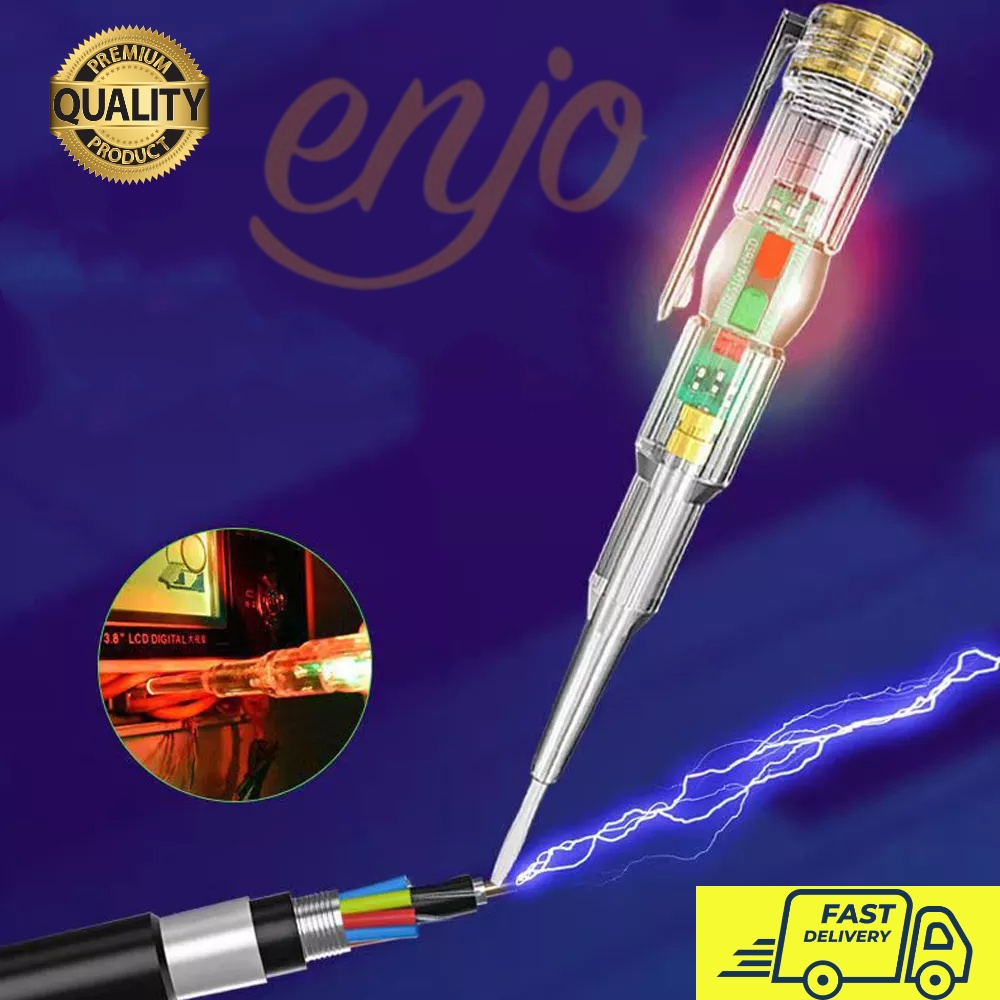 LED Test Pen Voltage Induction Power Detector Electric Screwdriver ...