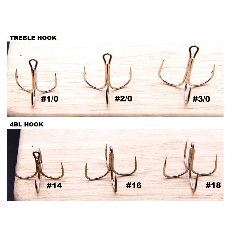 TREBLE HOOK & LION 4BL FISHING HOOK Crankbait Matakail Mancing Gewang ...