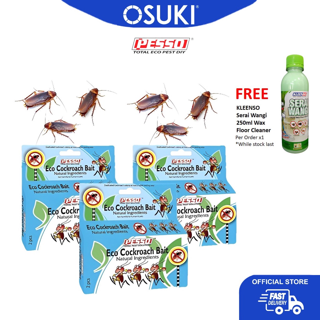 PESSO Eco Cockroach Bait (2 Pcs x 3 Packs) | Ubat Lipas | Shopee Malaysia