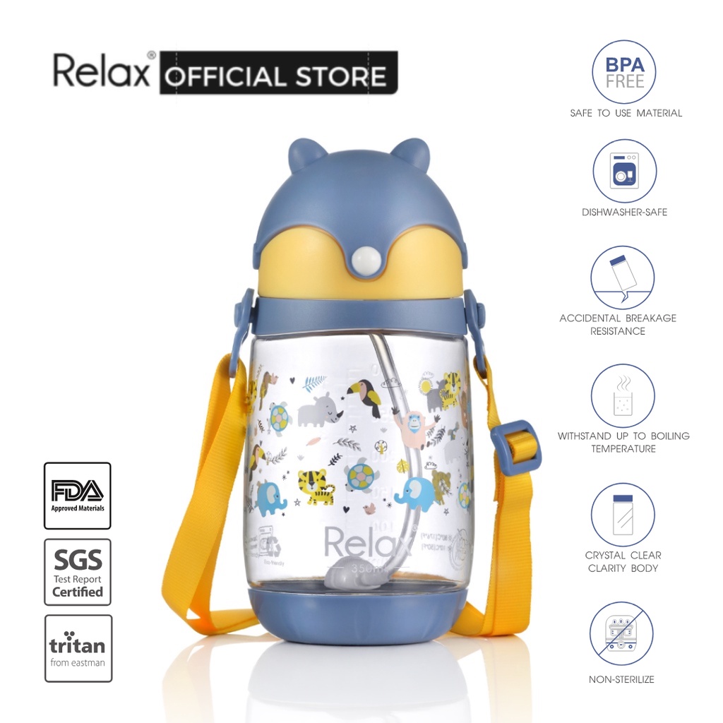 RELAX Tritan Botol Air Kanak-kanak Kids Water Bottle - D7535 Dark Blue ...
