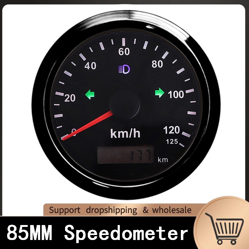 Universal 85mm GPS Speedometer Stainless IP67 Waterproof Gauge 200km/h ...