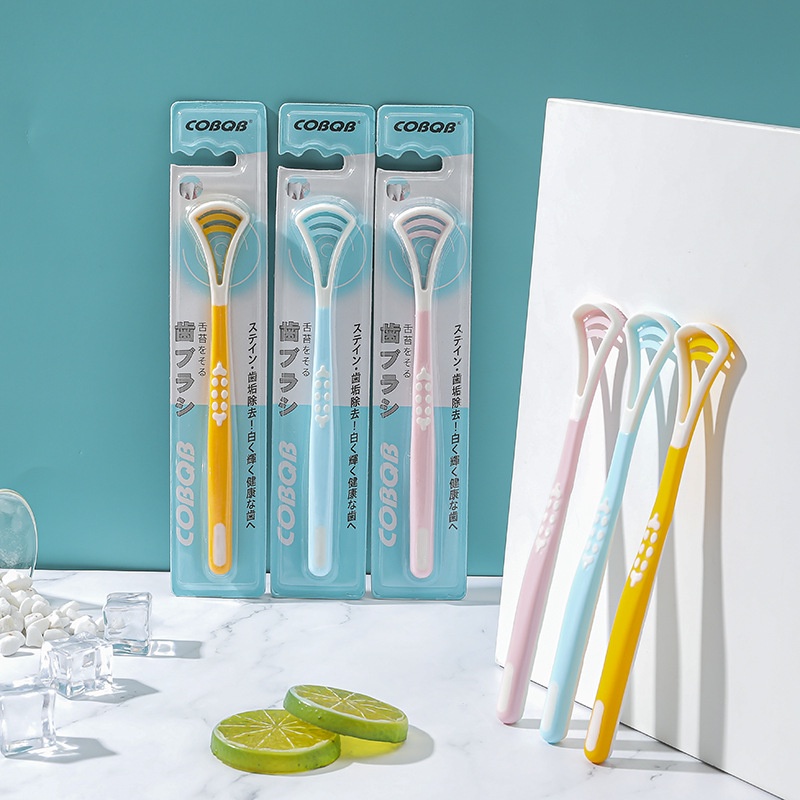 Soft Tongue Cleaner Scrap Brush Oral Dental Bacteria Hygiene Double ...