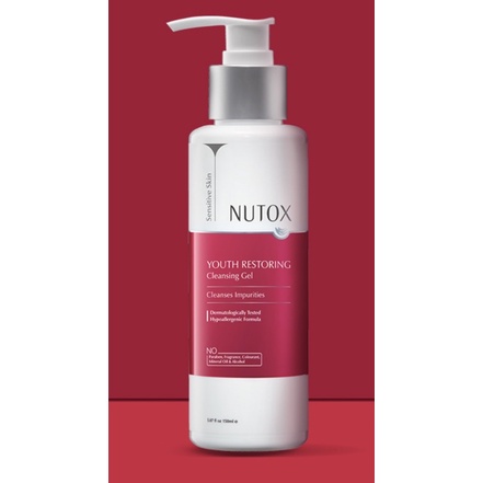 Nutox youth restoring cleansing gel cleanses impurities sensitive skin ...