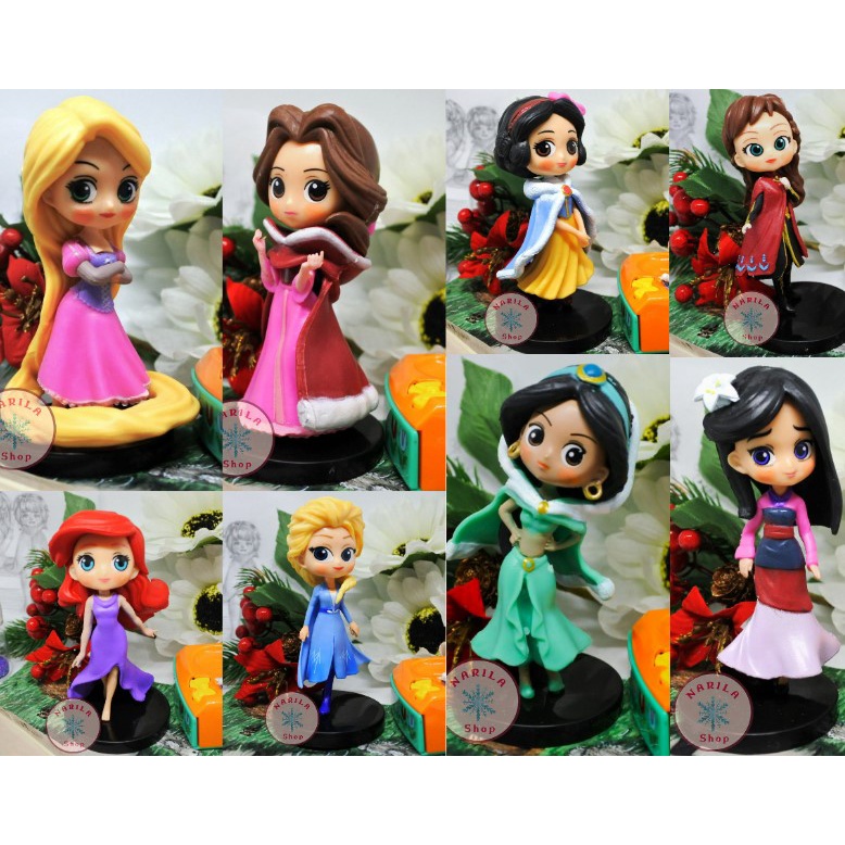 Disney Princess Action figure Elsa Anna Cake Topper Toy Ariel Mulan ...