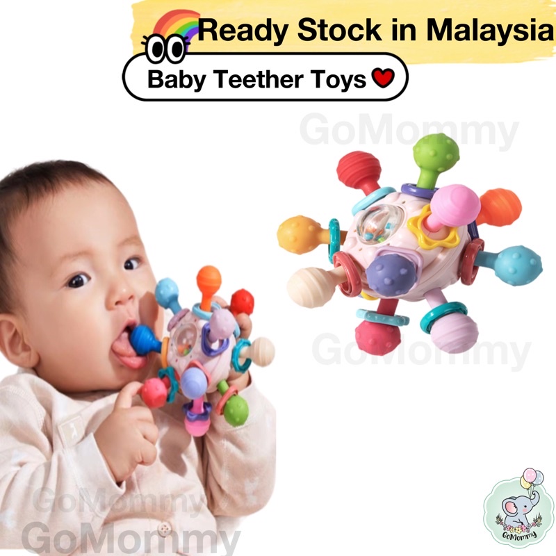 Teether Baby Rattle Manhattan Ball Newborn Baby Rattling Tooth Mainan ...