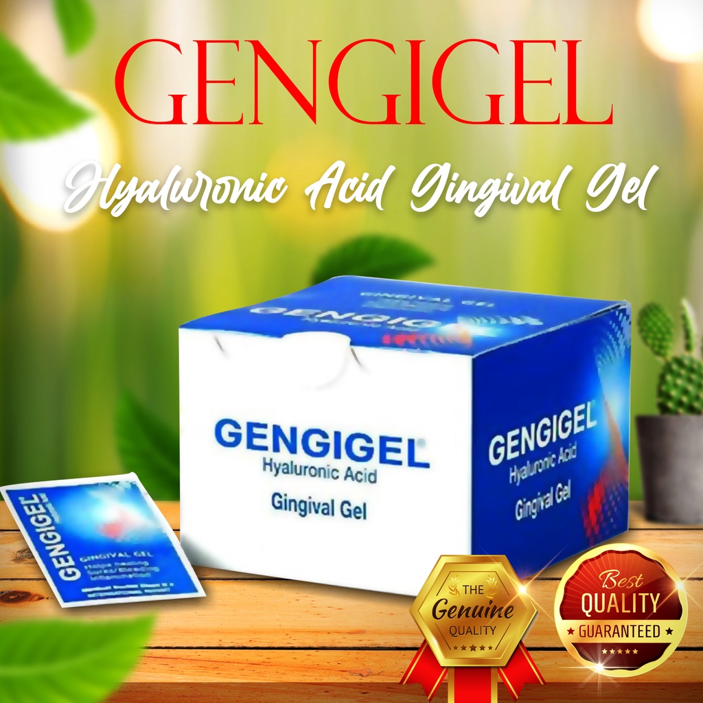 Gengigel Hyaluronic Acid Gingival Gel (Sachet of 1ml x100) | Shopee ...
