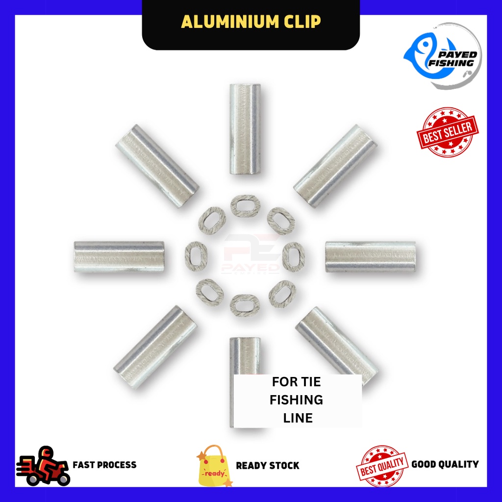 Aluminium Klip untuk Mengikat Tali Pancing, Matakail, Swivel Bentuk ...