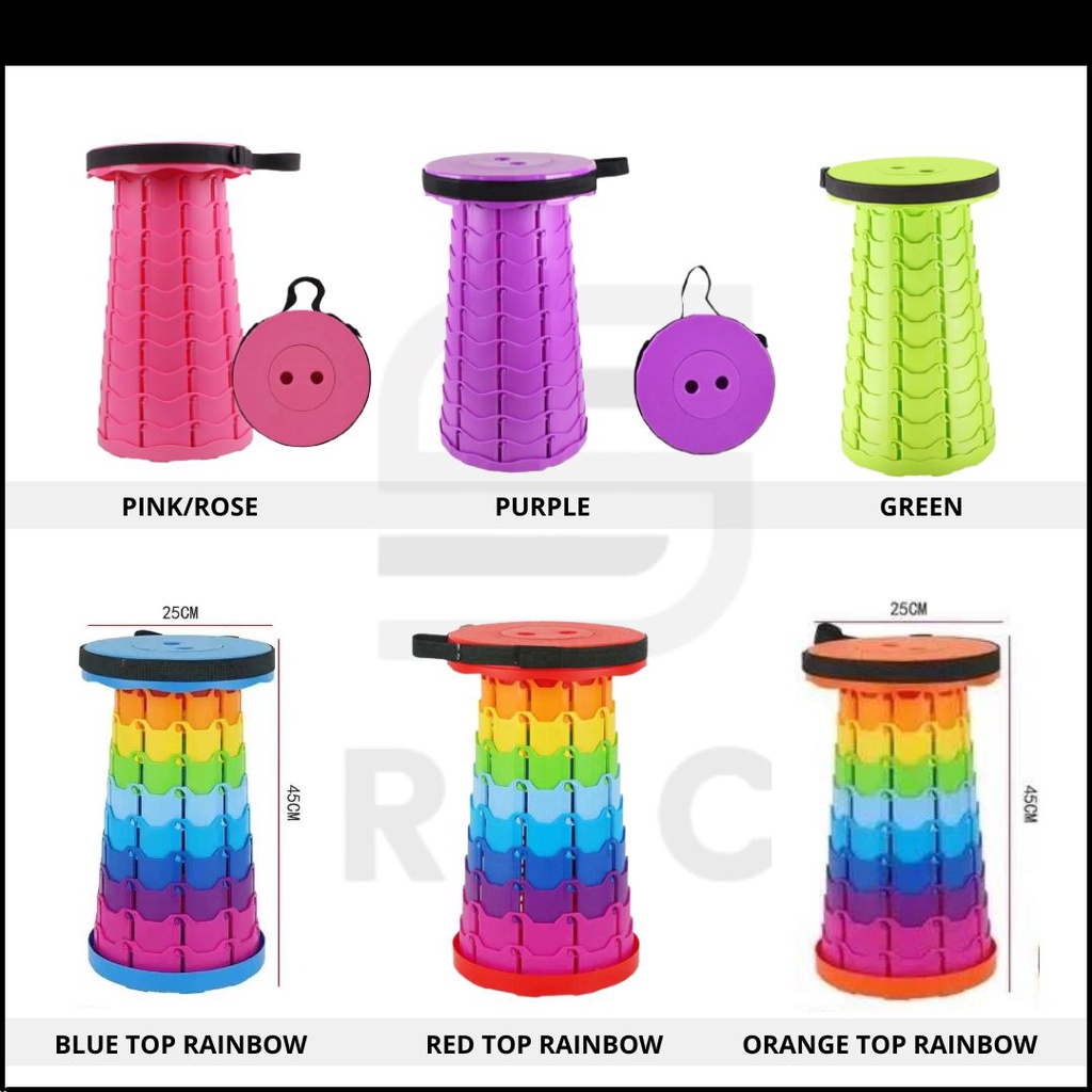 Telescopic Portable Collapsible Stool kerusi umrah Outdoor Camping ...