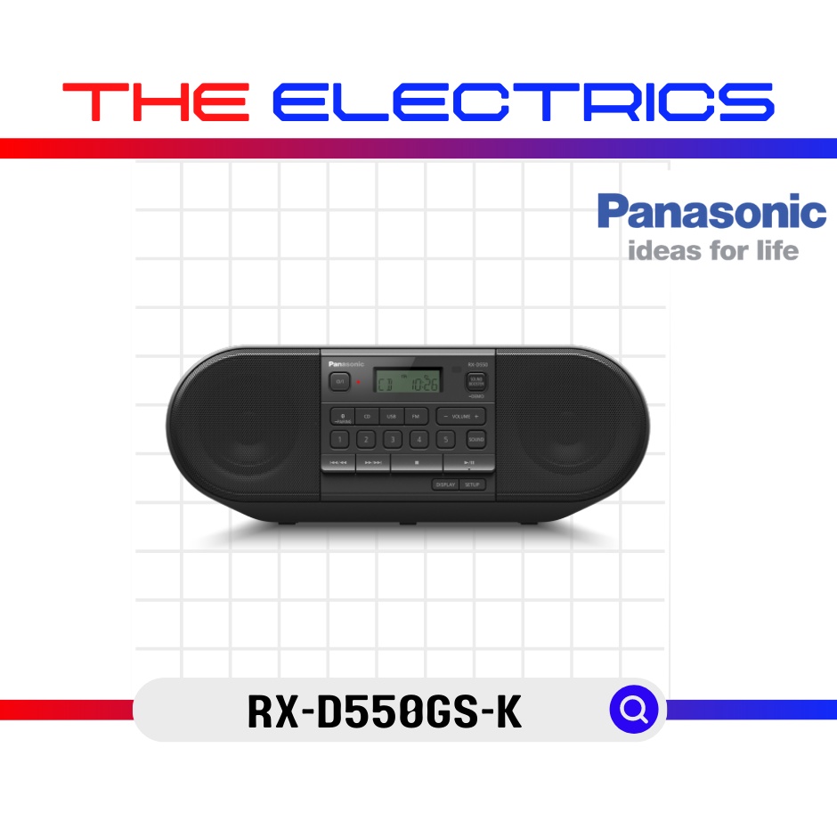 PANASONIC POWERFUL PORTABLE RADIO WITH CD, BLUETOOTH AND USB RX-D550GS ...