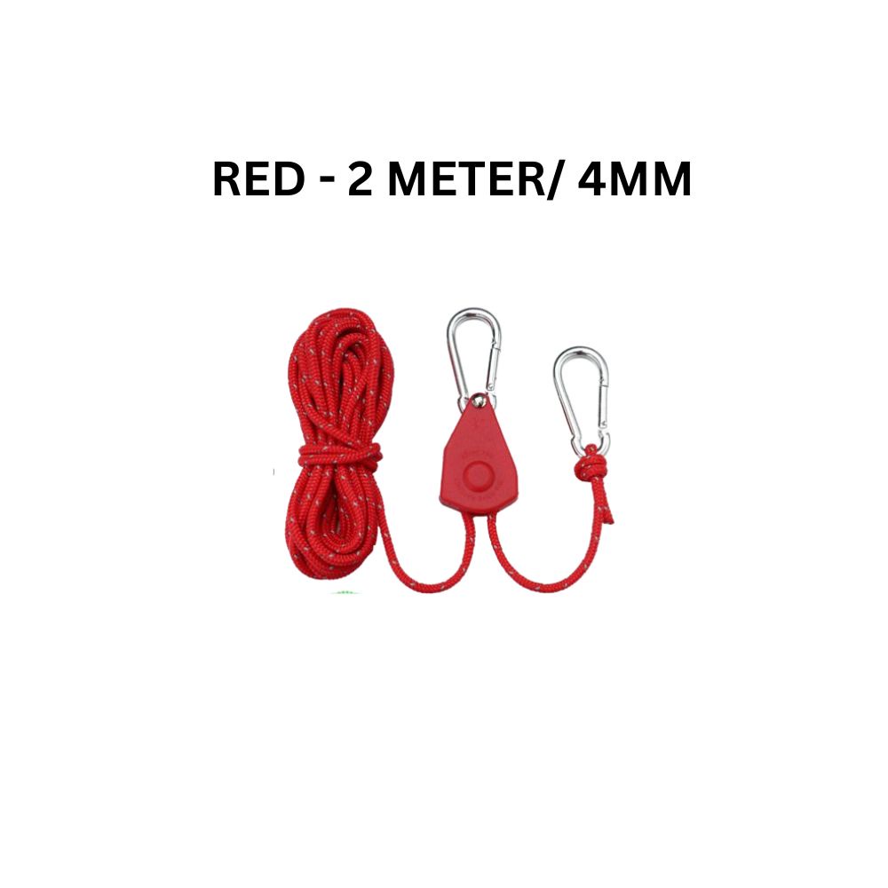 2M Rope Pulley Adjuster Camping Tent Rope Buckle Adjustable Wind Rope ...