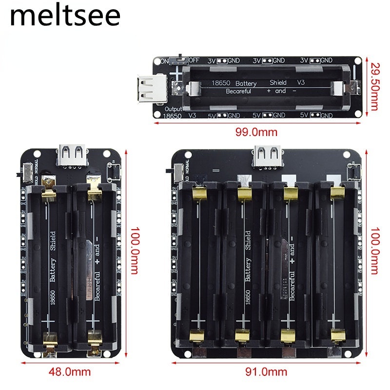 Two Voltage 18650 Lithium Battery Shield V8 Mobile Power Expansion ...