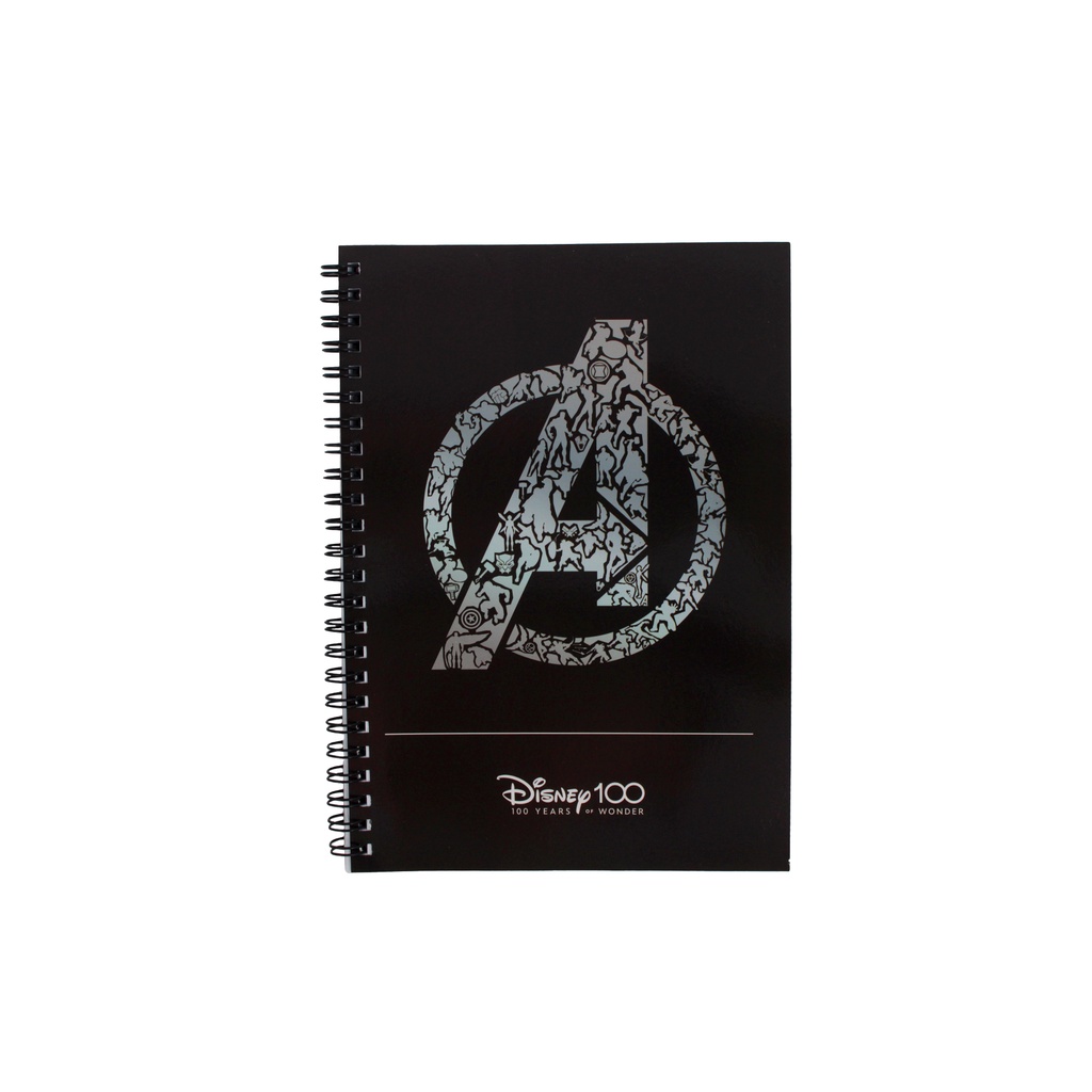 Disney 100 - Marvel Avengers A5 Wire O Notebook Black Colour For School ...