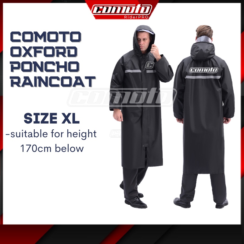 COMOTO Oxford Poncho Raincoat Baju Hujan Waterproof Rain Coat ...