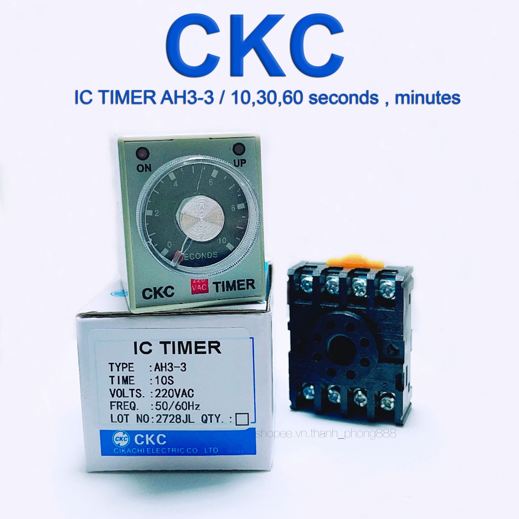 Ckc AH3-3 Time Relay with Base | Shopee Malaysia