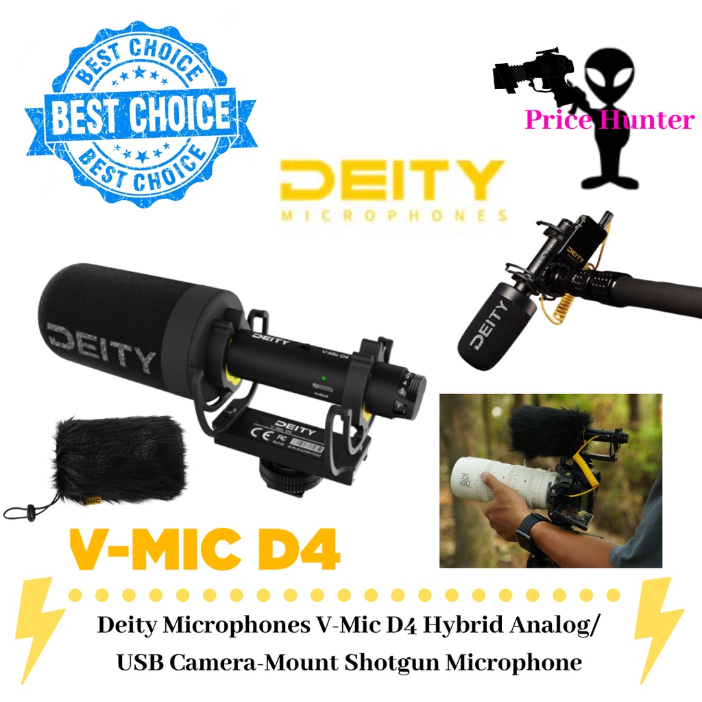 Deity Microphones V-Mic D4 USB Camera-Mount Shotgun Microphone | Shopee ...
