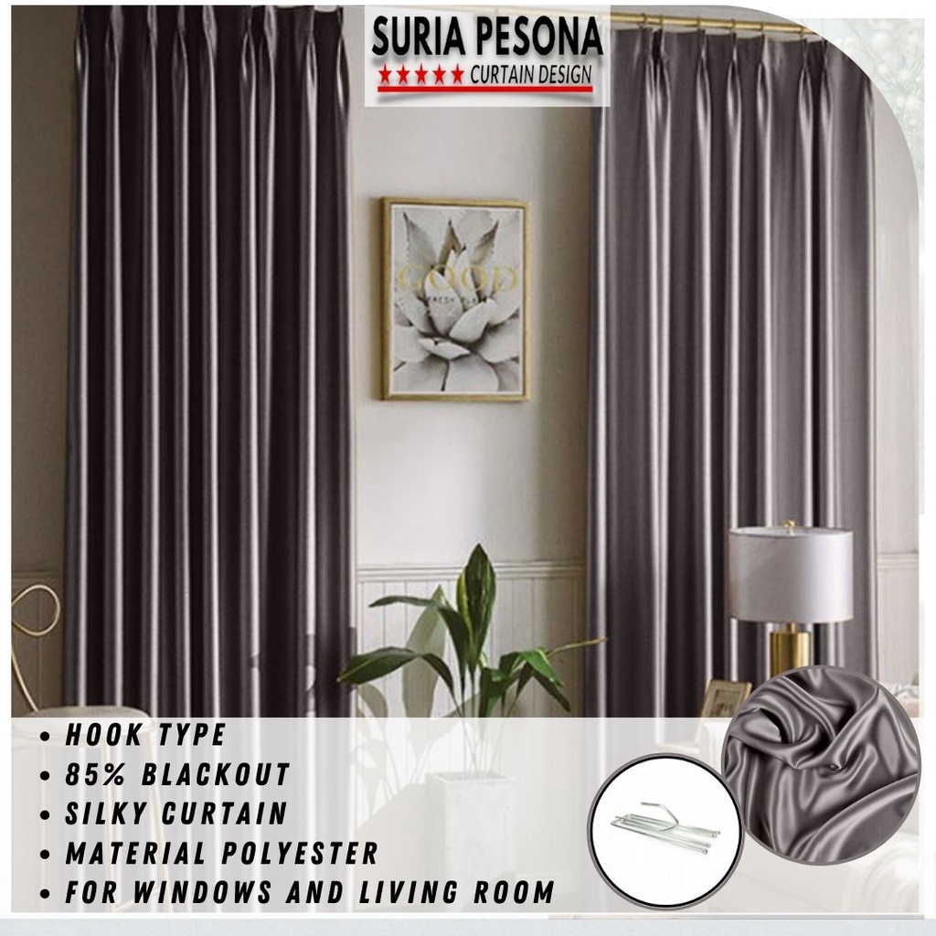 A1-Ready Made Curtain!!! Siap Jahit Langsir ,Langsir RAYA Kain Tebal ...
