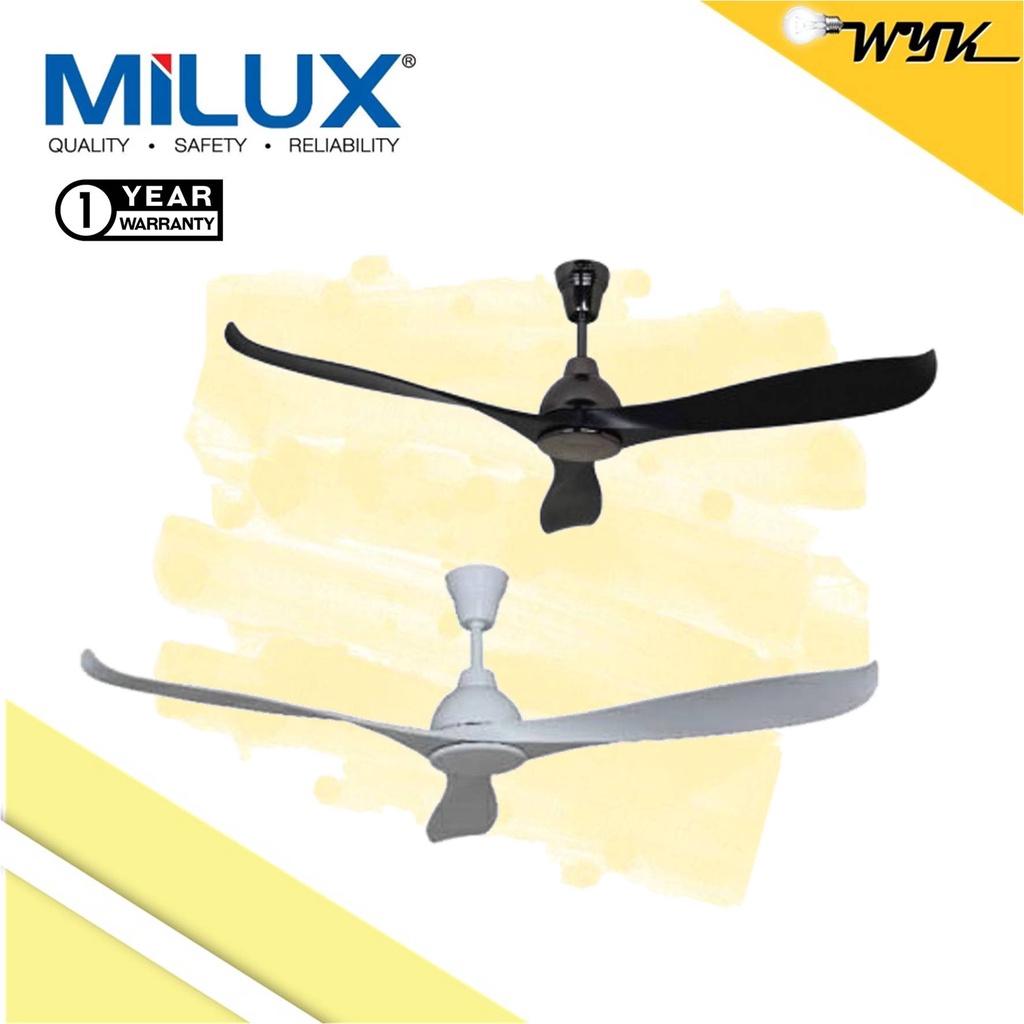 Milux 56" Ceiling Fan with Remote Control MCF-E220GM (Black/White ...