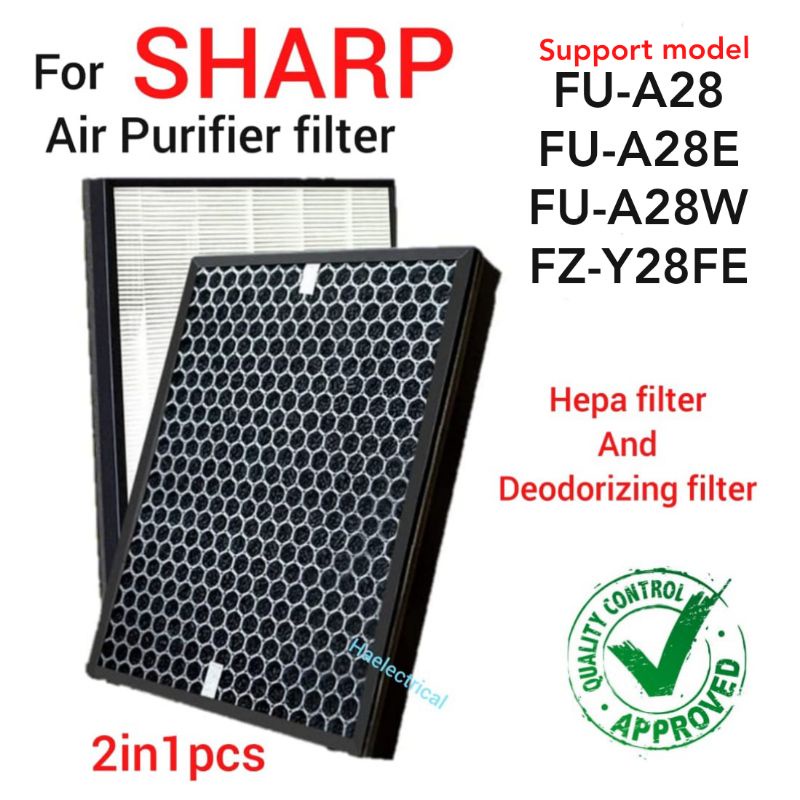SHARP Air Purifier HEPA+Deodorizing filter (2IN1) FU-A28 FU-A28E FU ...