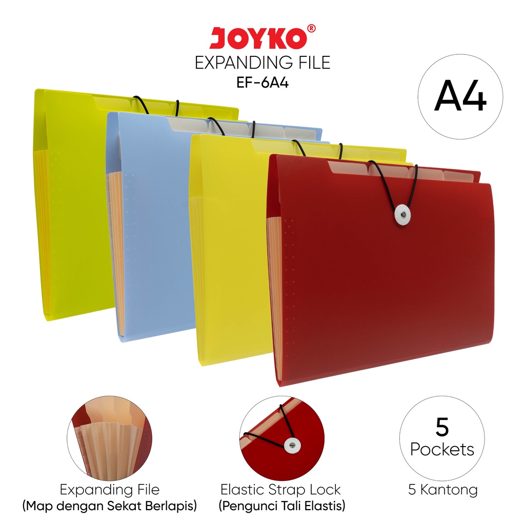 Expanding File Joyko EF-6A4 Harmonica Folder | Shopee Malaysia