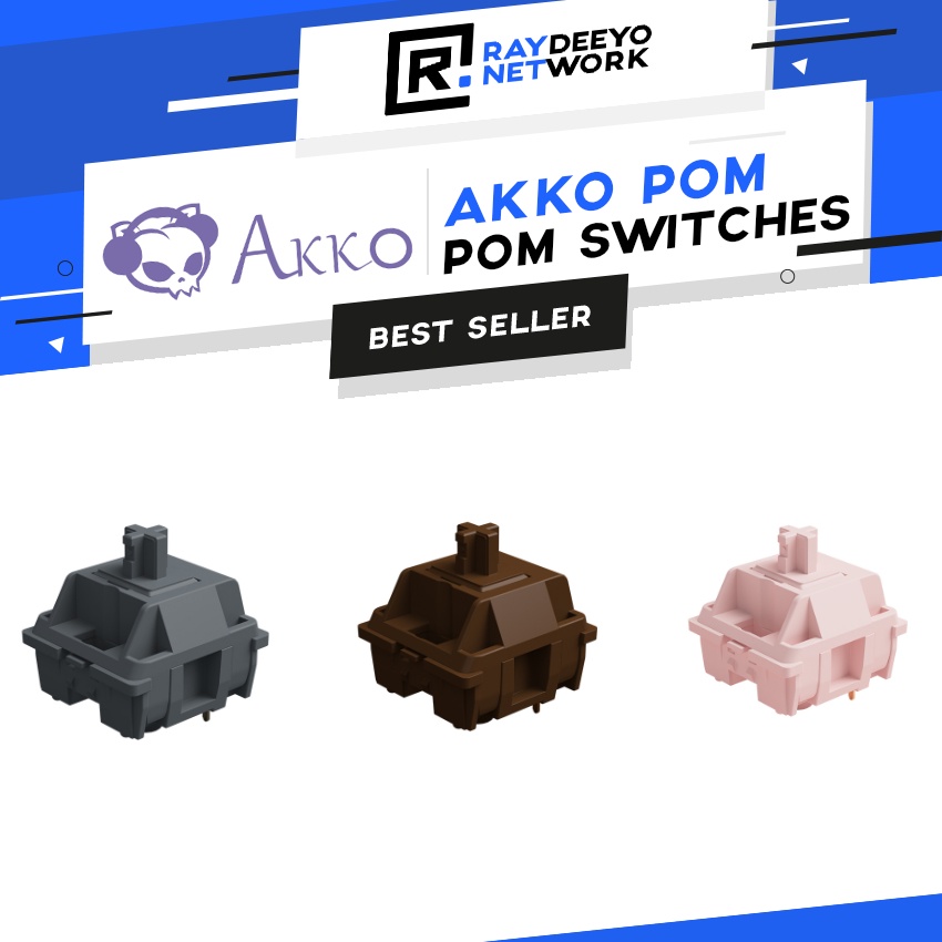 Akko POM Switches [POM Pink/POM Brown/POM Silver] | Shopee Malaysia