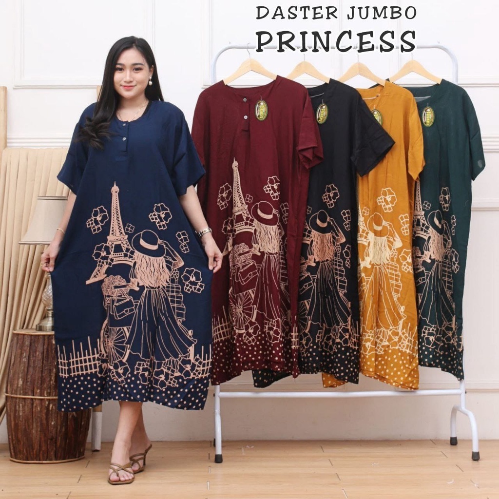 Daster JUMBO BUSUI CABUTAN PRINCESS LD 120 BUTTONS FRONT SHORT SLEEVES ...