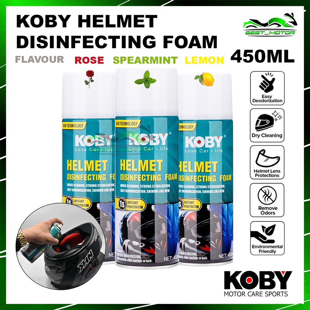 KOBY Helmet Spray Cleaning 450ml Disinfecting Foam Helmet 450ml 头盔清洁剂 ...
