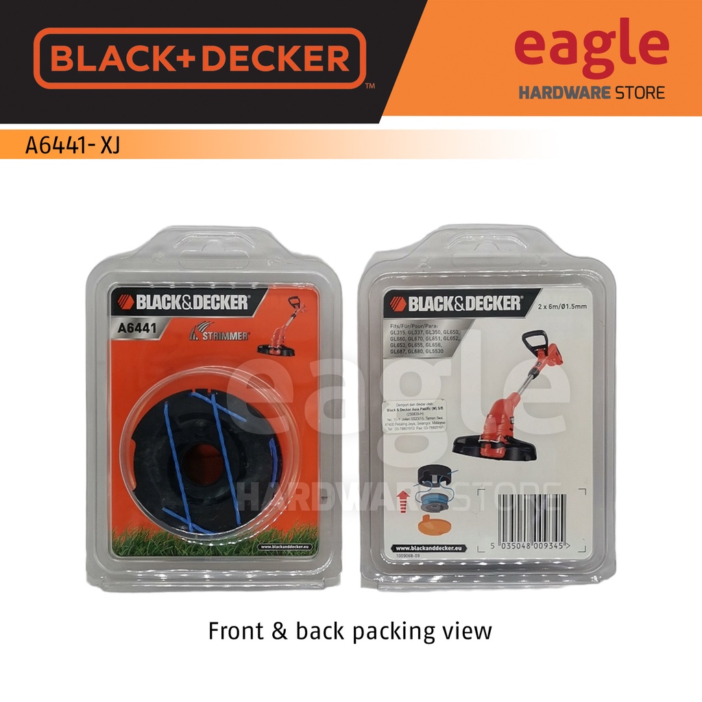Black & Decker A6441-XJ Spool & Line, Blister Packing, 1pc ( A-6441 ...