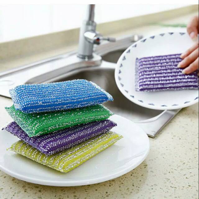 Kenz DISHWASHING SPONGE Colorful Metallic SPONGE Coir Mesh DISHWASHING ...