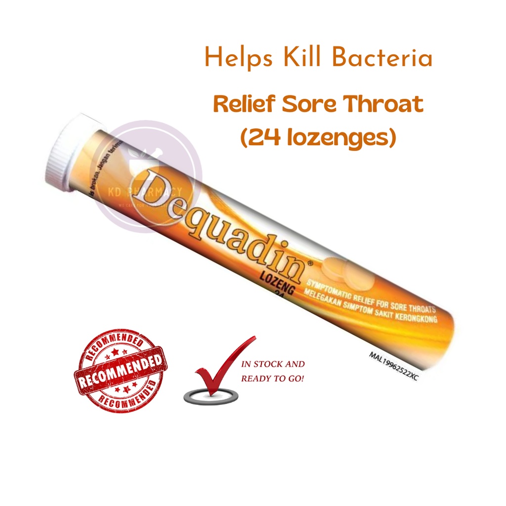 Dequadin Tube Lozenges 24's / Dequadin relief for sore throat and cough ...