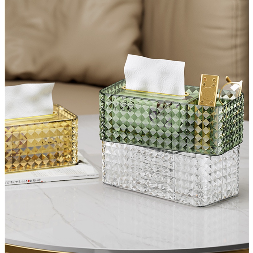 BO.EN Transparent Luxury Tissue Box for Living room/ Home Coffee Table ...