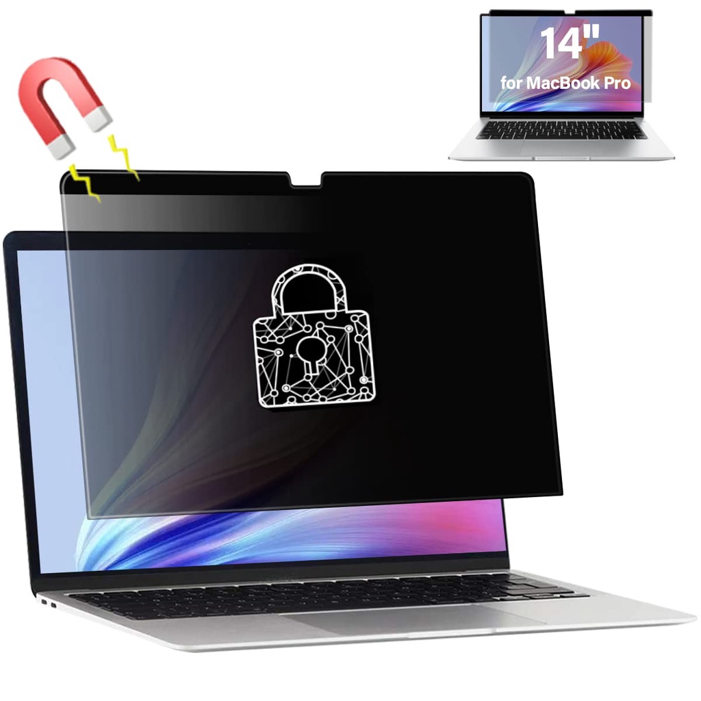 Magnetic Removable Laptop Privacy Screen Shiled Compatible with HP/Dell ...