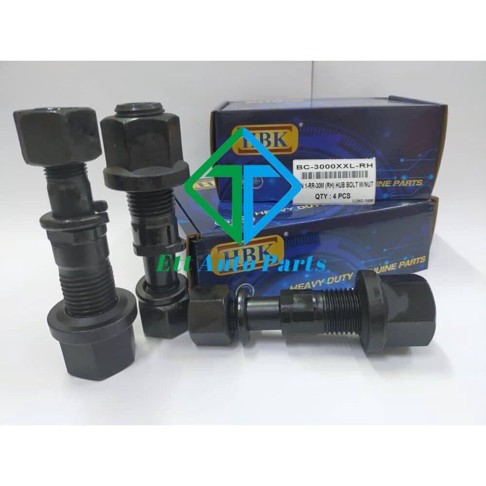 BC-3000XXLHINO NISSAN FUSO 30MM WHEEL HUB BOLT (REAR) LORRY TAYAR SCREW ...