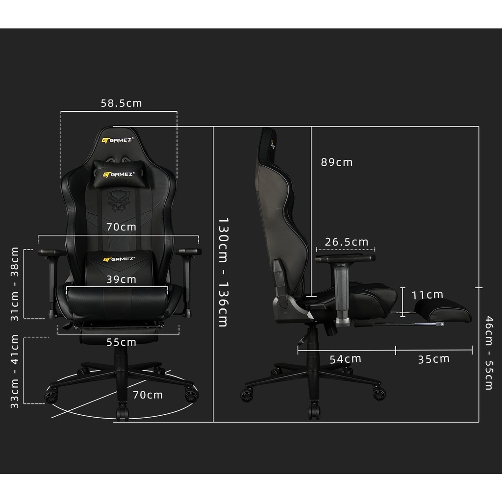 GTGAMEZ Red Bull Gaming Chair Ergonomic Chair Office Executive Chair ...