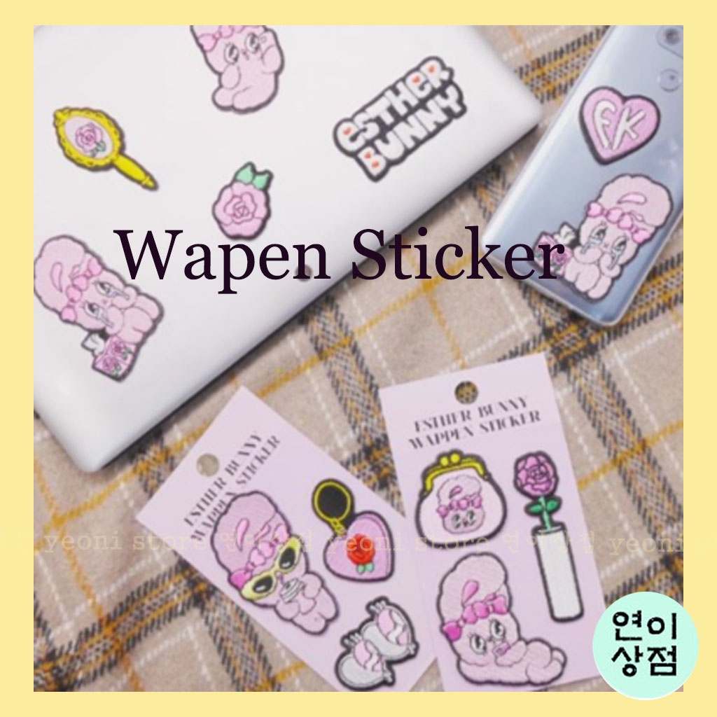 esther bunny wappen sticker phone laptop sticker embroidery sticker ...
