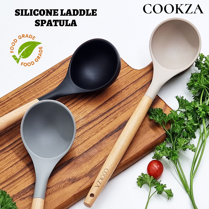 Cookza Silicon Soup Laddle Spatula, Silicone Utensil Set, Silicone ...