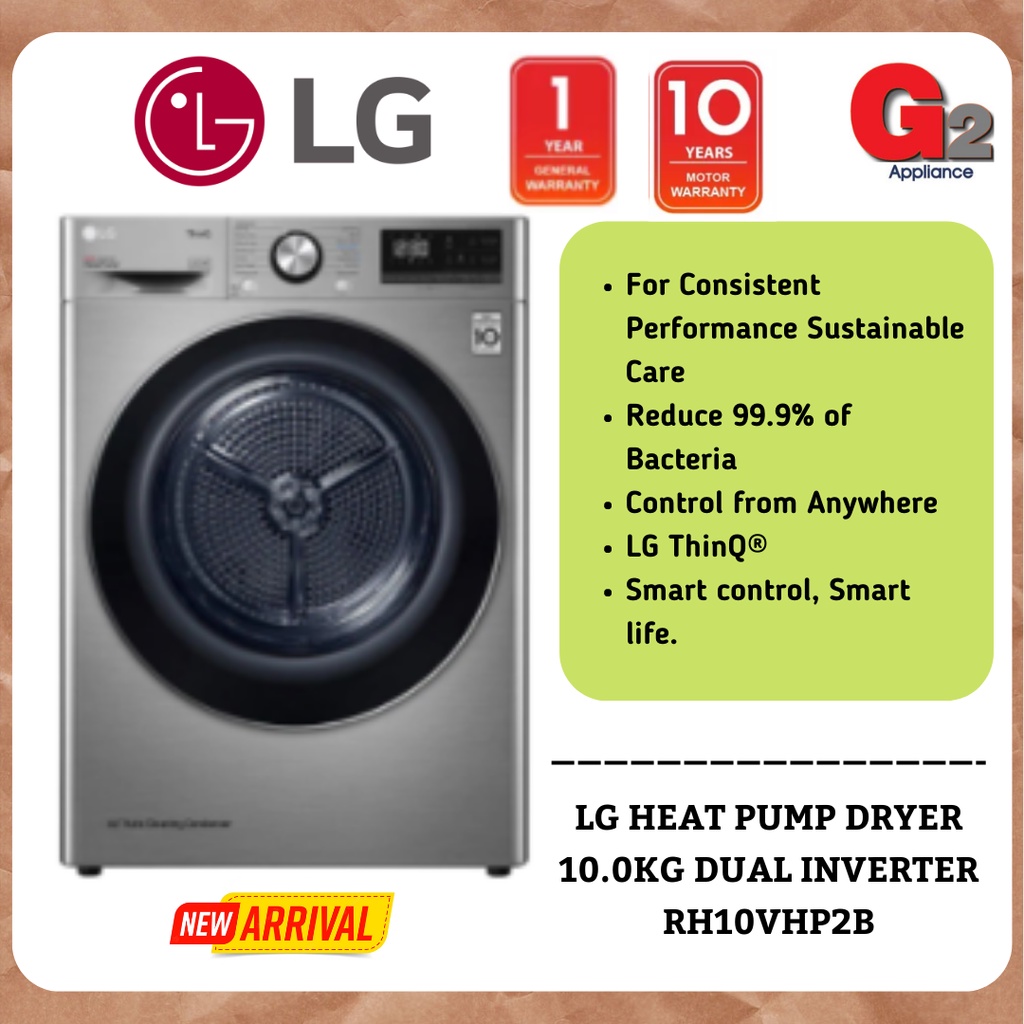 LG-洗衣机 (AUTHORISED DEALER + READY STOCK) 10KG HEAT PUMP DRYER RH ...