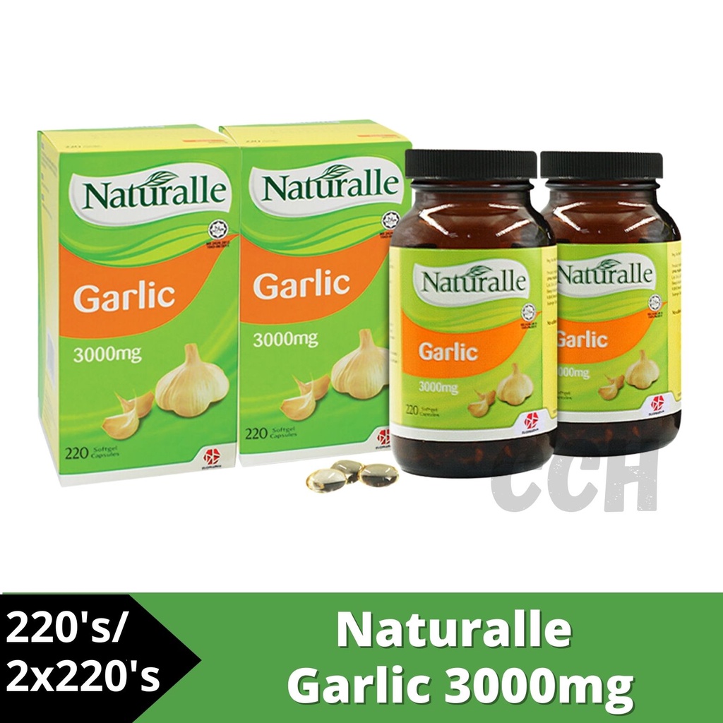 Naturalle Garlic 3000mg Softgel Capsules -220's / 2 X 220's | Shopee ...