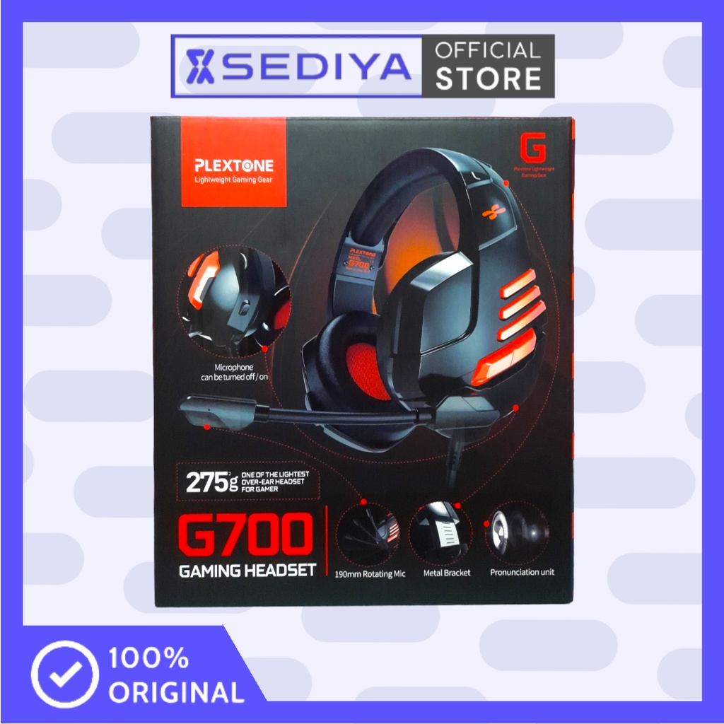 ORIGINAL Plextone G700 Gaming Headset Over-Ear Headphone Lightweight 3 ...