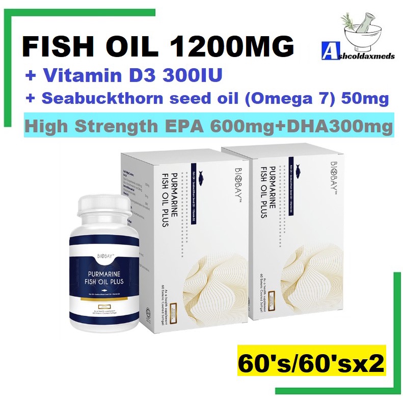 BIOBAY Purmarine Fish Oil Plus 60’s or 60'sX2 EXP06/2025 | Shopee Malaysia