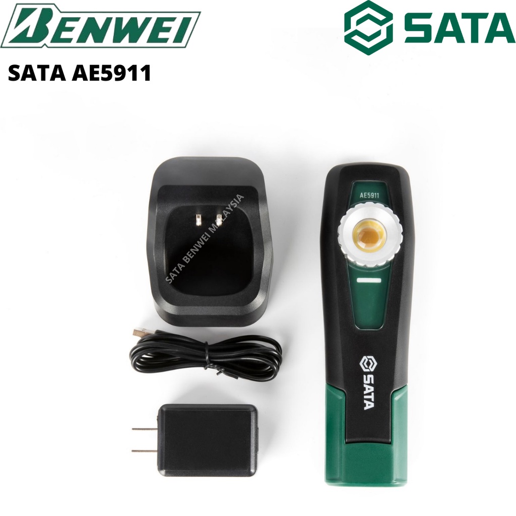 SATA AE5911 WATERPROOF HIGH CRI COB WORKLIGHT / SATA LED & RECHARGEABLE ...