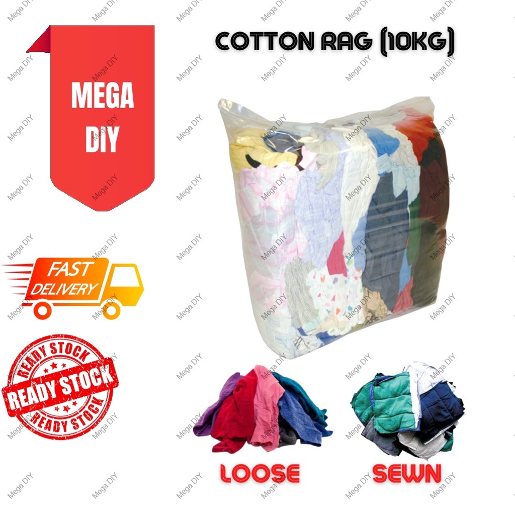 [20KG] Loose / Sewed Cotton Rag / Kain Buruk Jahit / Kain Lap / Sewn ...