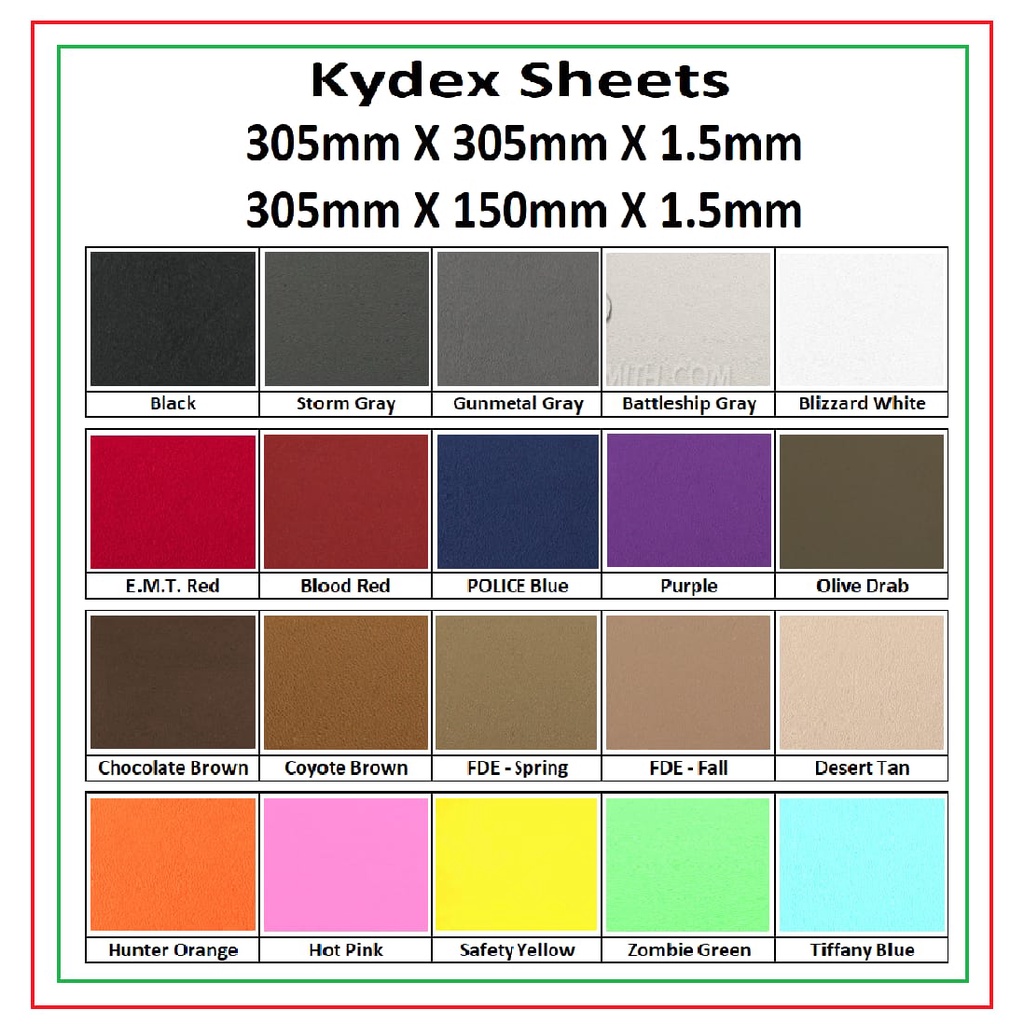 Kydex Made in USA - Thickness 1.5mm | Shopee Malaysia